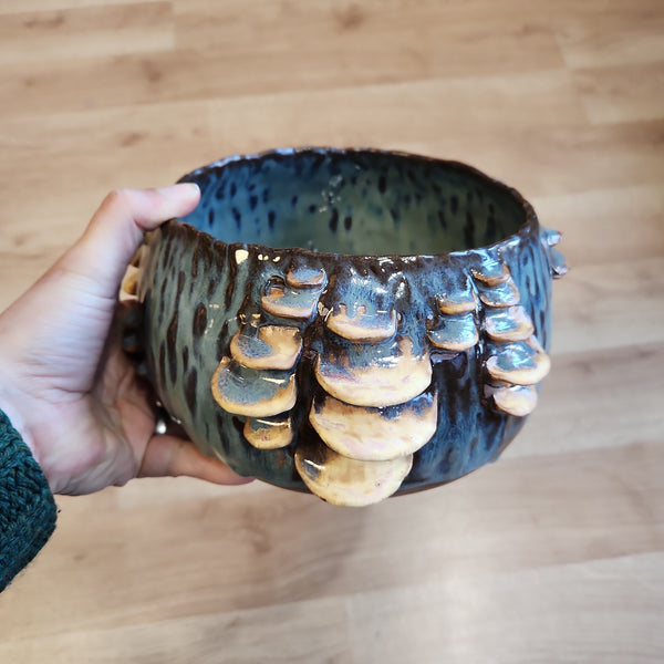 Earth Blue Fungus Pot - handbuilt - one of a kind – Bountiful Beloit ...