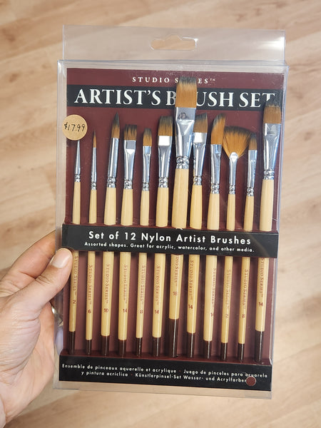 Studio Series - Artist's Brush Set - Set of 12 Nylon Brushes - Peter P ...