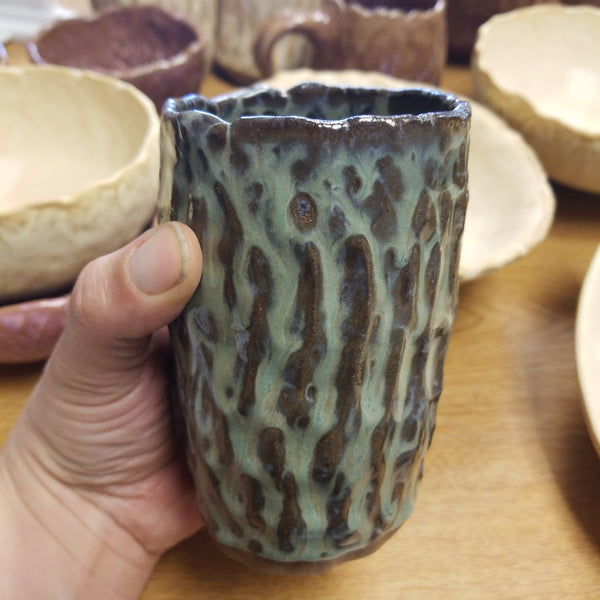Handleless Pottery Mug – Bountiful Beloit + Authentic Arts