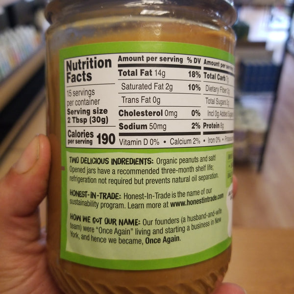 Creamy Organic Peanut Butter - Once Again Nut Butter – Bountiful Beloit ...